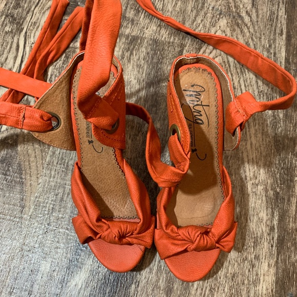 MTNG | Shoes | Mtng Lace Up Wedge Sandals | Poshmark